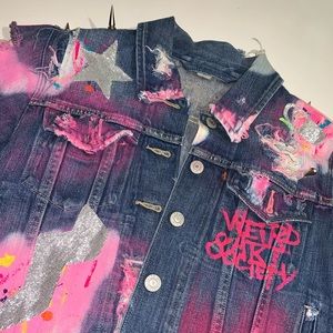 Jackets & Coats | Custom Hand Crafted Pop Art Denim Jean Jacket | Poshmark
